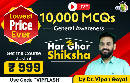 10000 MCQs of GA Live by Dr. Vipan Goyal