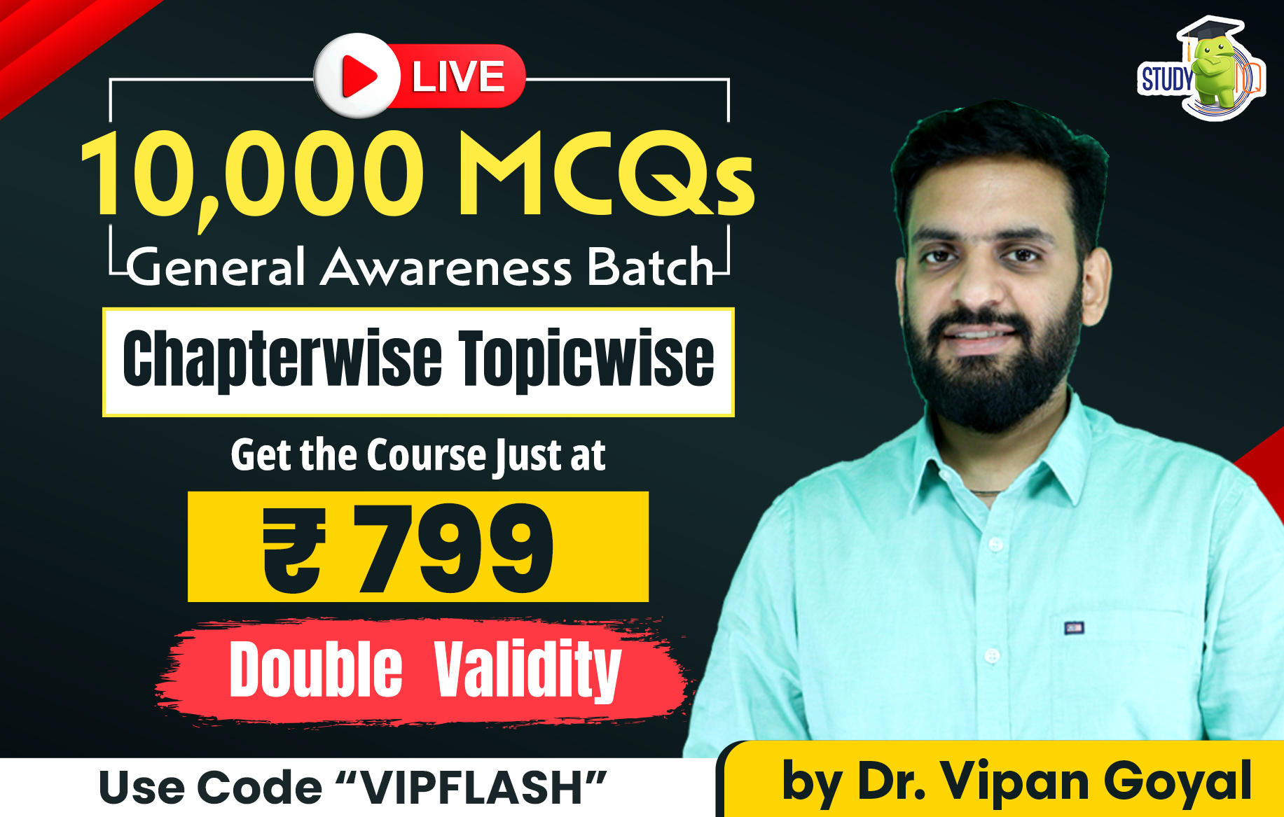 10000 MCQs of GA Live by Dr. Vipan Goyal