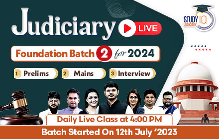 Judiciary (Pre + Mains) Live Foundation 2024 Batch 2