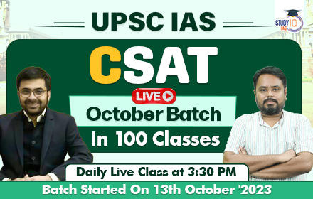 UPSC IAS CSAT in 100 Live Classes October Batch