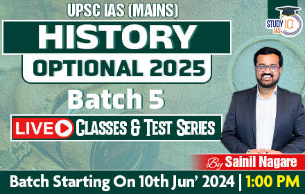 UPSC IAS (Mains) History Optional Live 2025 (Comprehensive) Batch 5