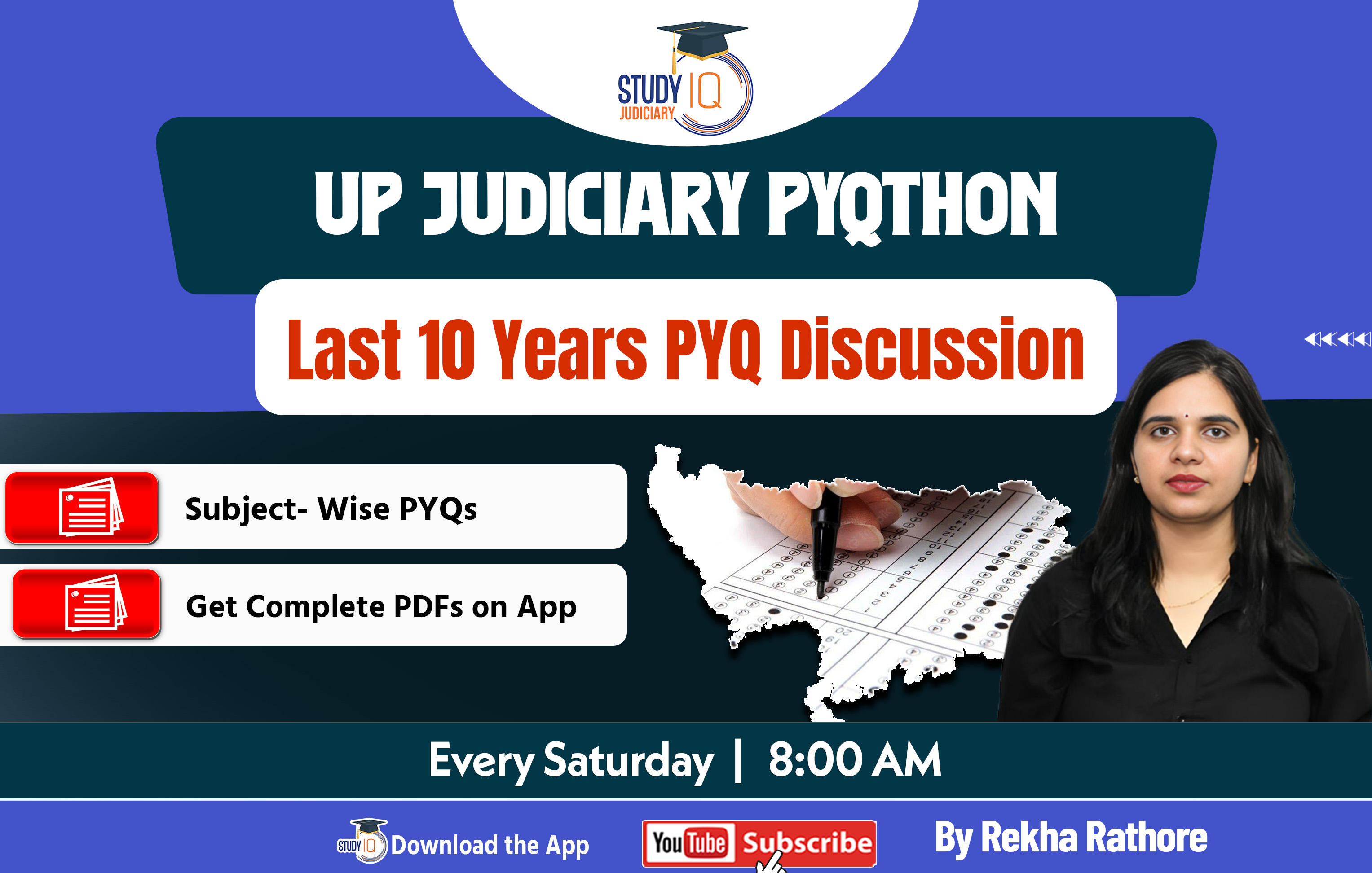 PYQTHON Last 10 Year PYQ UP Judiciary By Rekha Rathore