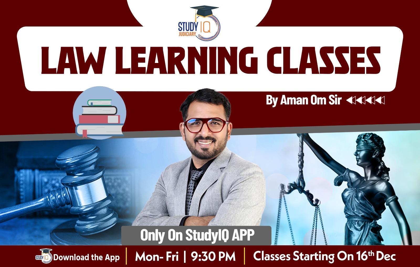 Law Learning Classes By Aman Om