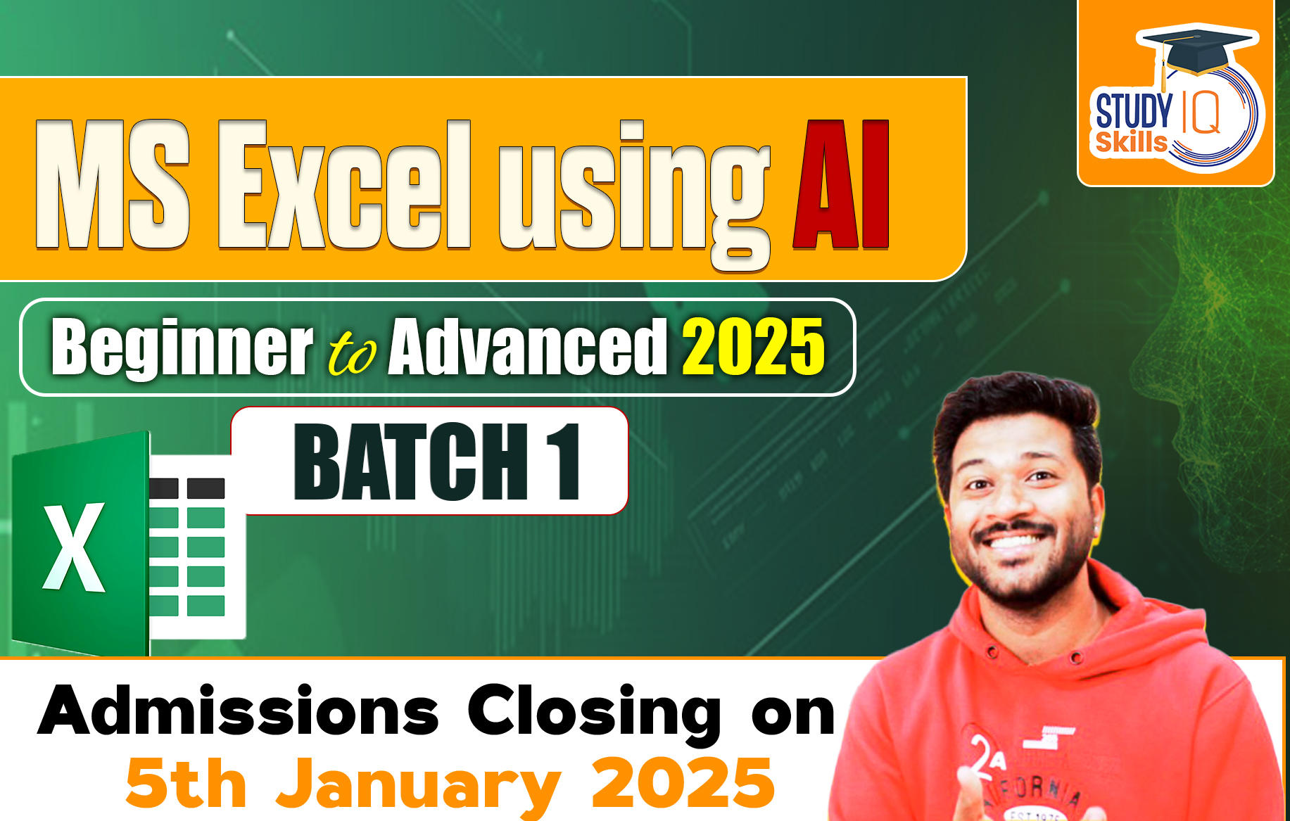 Microsoft Excel Using AI Beginner to Advanced 2025 Batch