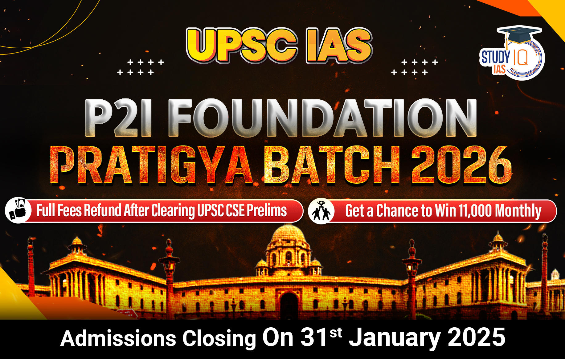 UPSC Foundation P2I Live Hinglish Batches