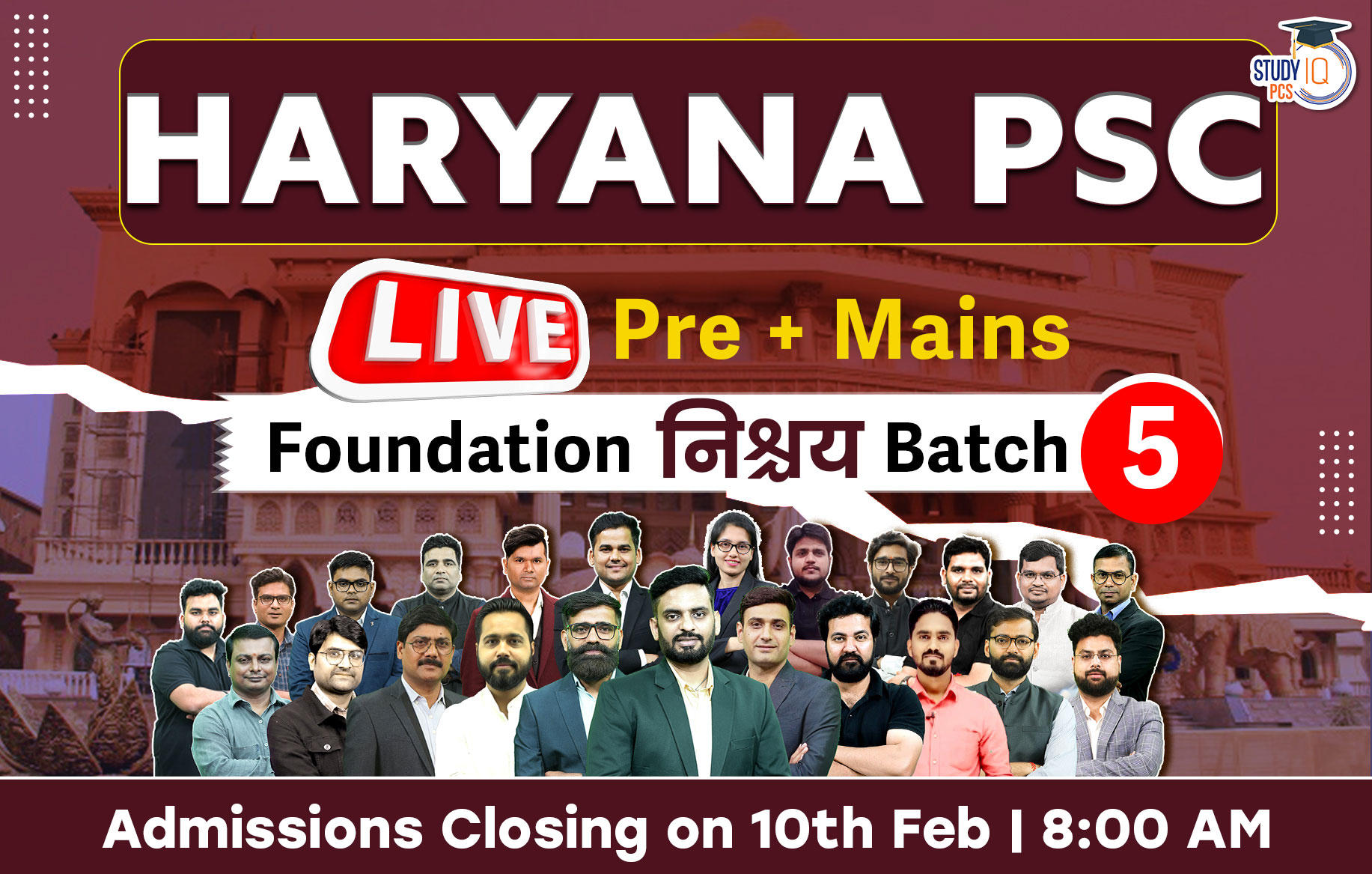 Haryana PSC (Pre + Mains) Live Foundation Nishchay Batch 5