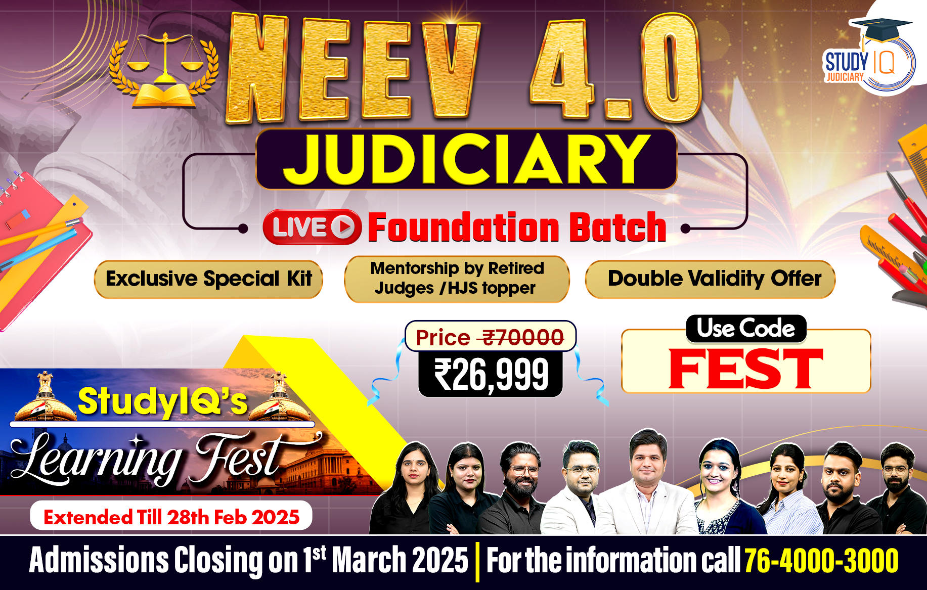 NEEV 4.0 Foundation Judiciary Live Batch
