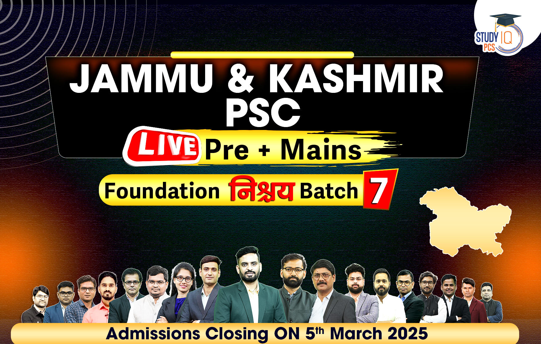 Jammu & Kashmir PSC (Pre + Mains) Live Foundation Nishchay Batch 7