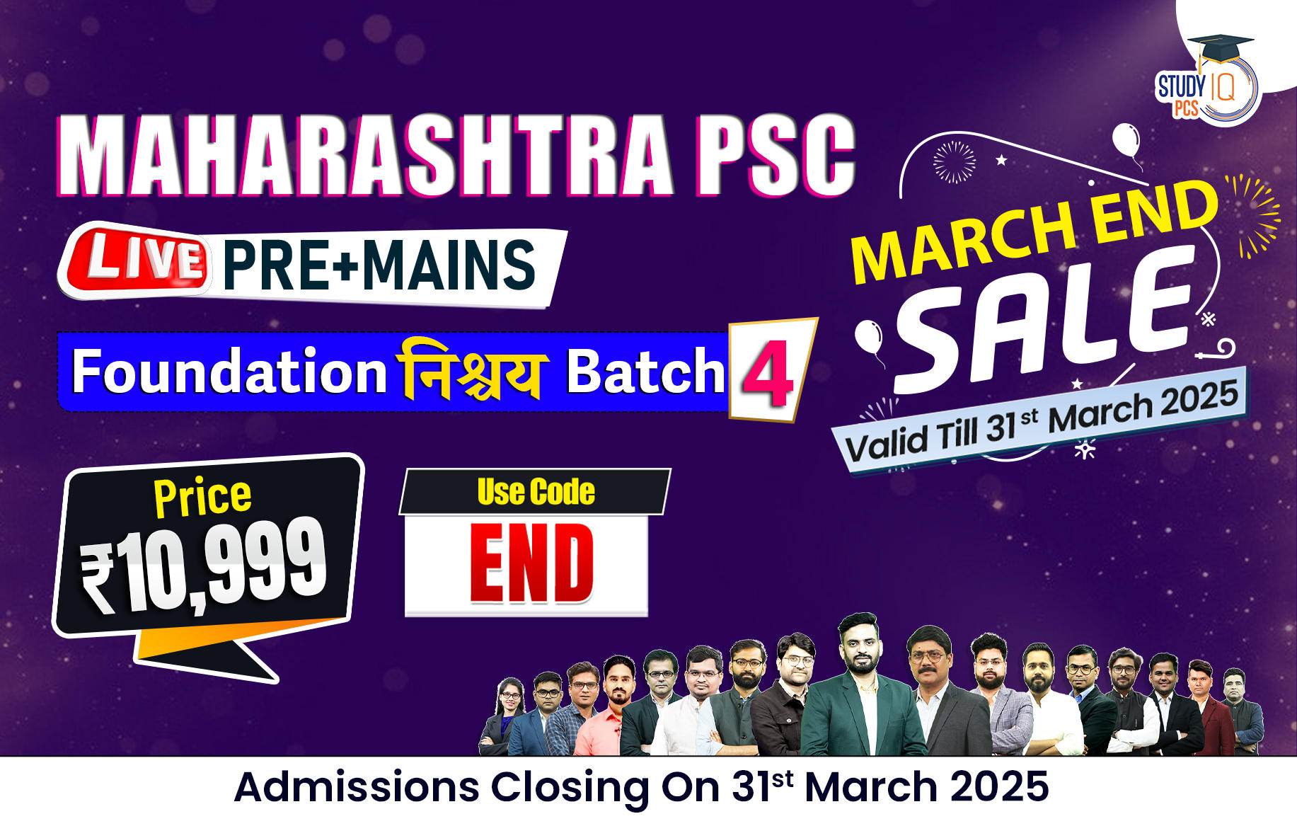 Maharashtra PSC (Pre + Mains) Live Foundation Nishchay Batch 4