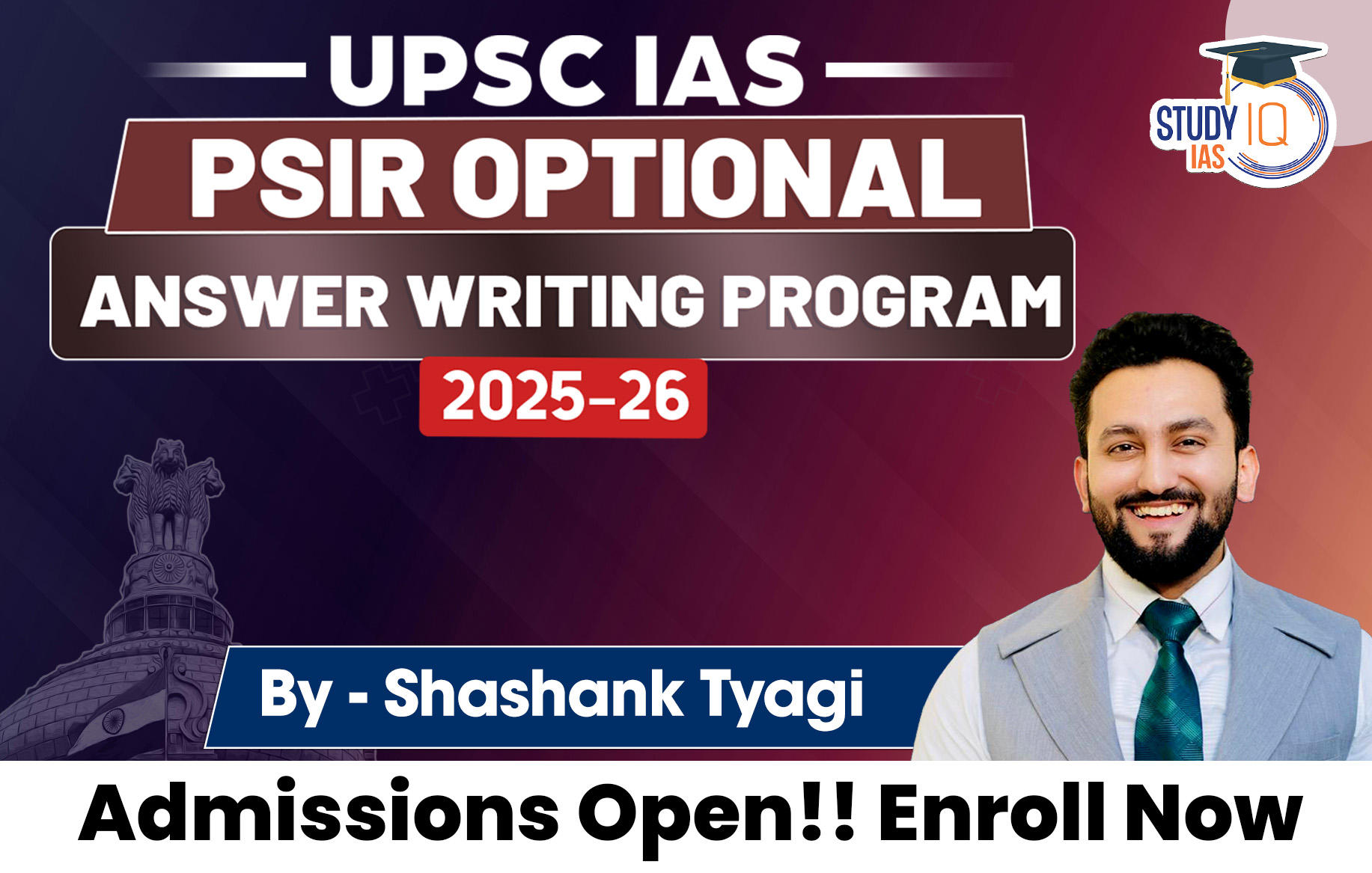 UPSC IAS Mains PSIR Answer Writing Live July Batch 2025-26 By Shashank Tyagi