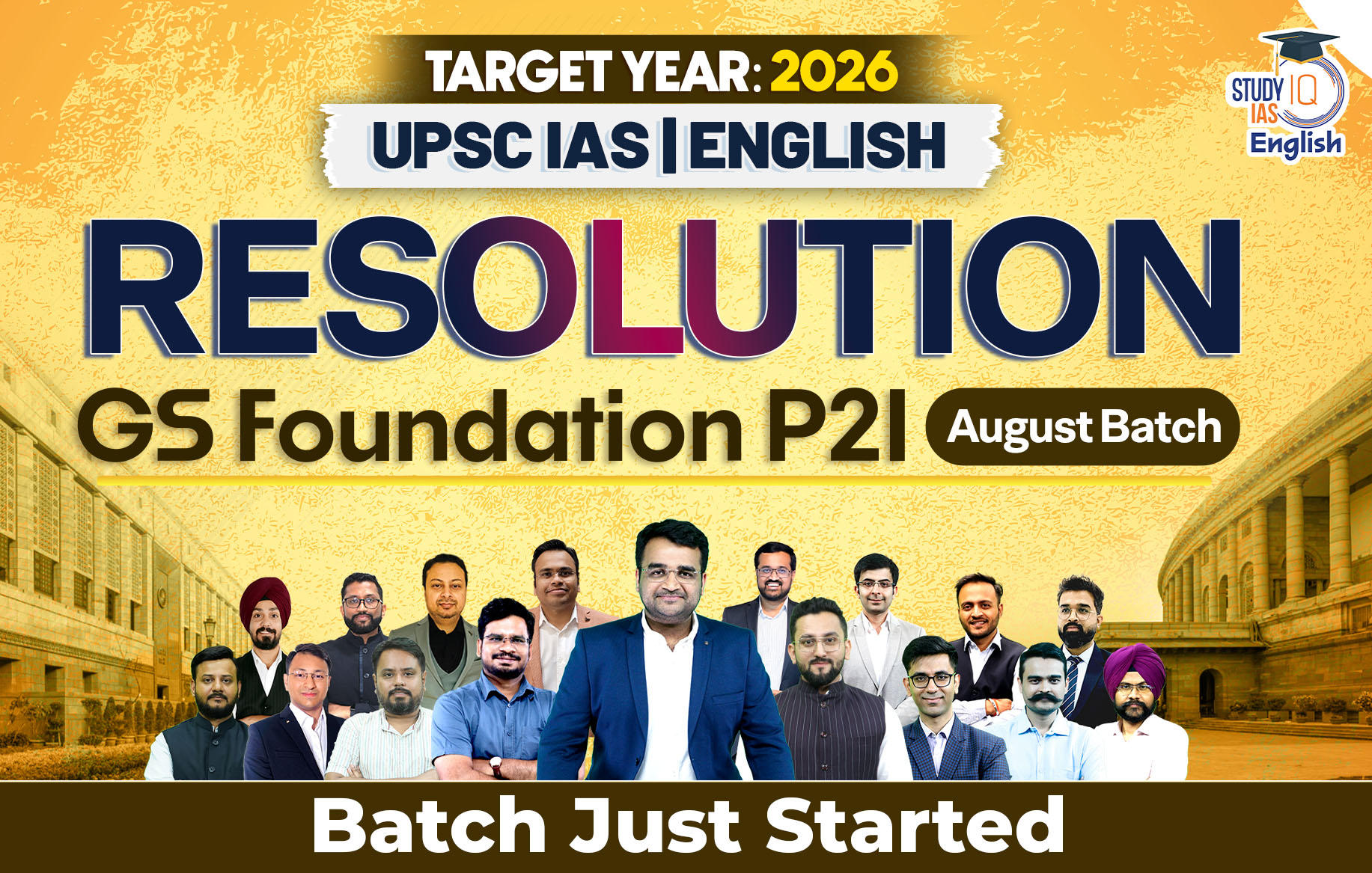 UPSC IAS Live GS P2I Foundation 2026 Resolution August English Batch (Diamond)