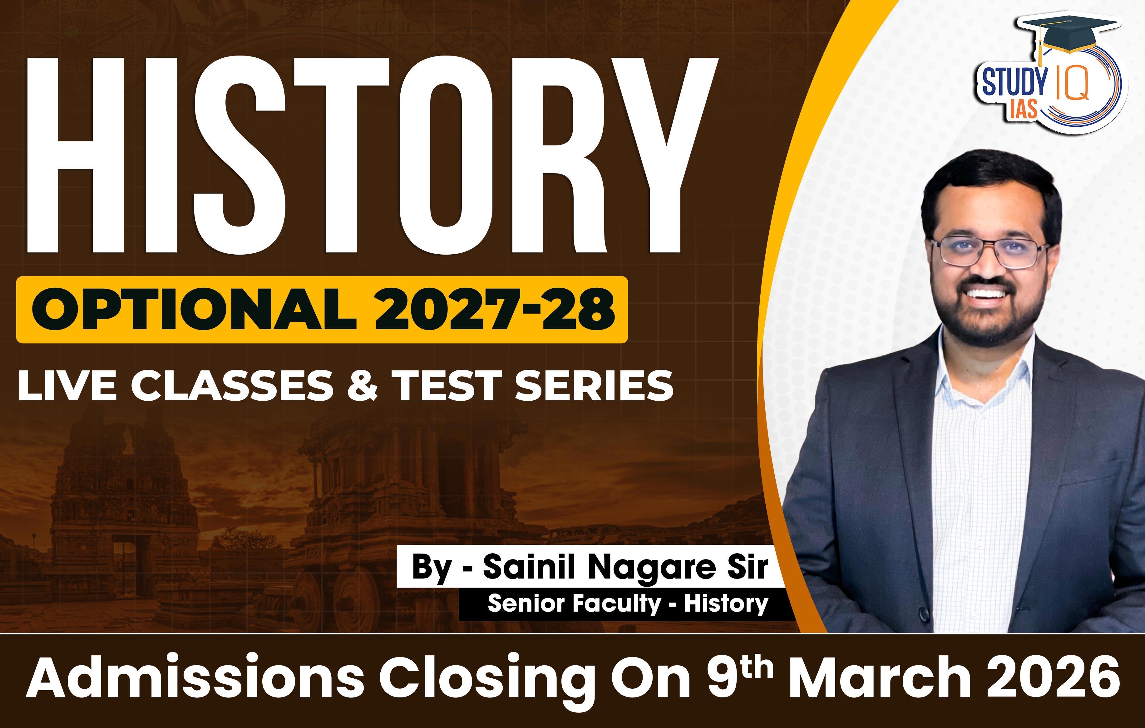 UPSC IAS (Mains) History Optional Live 2027-28 (Comprehensive) February ...