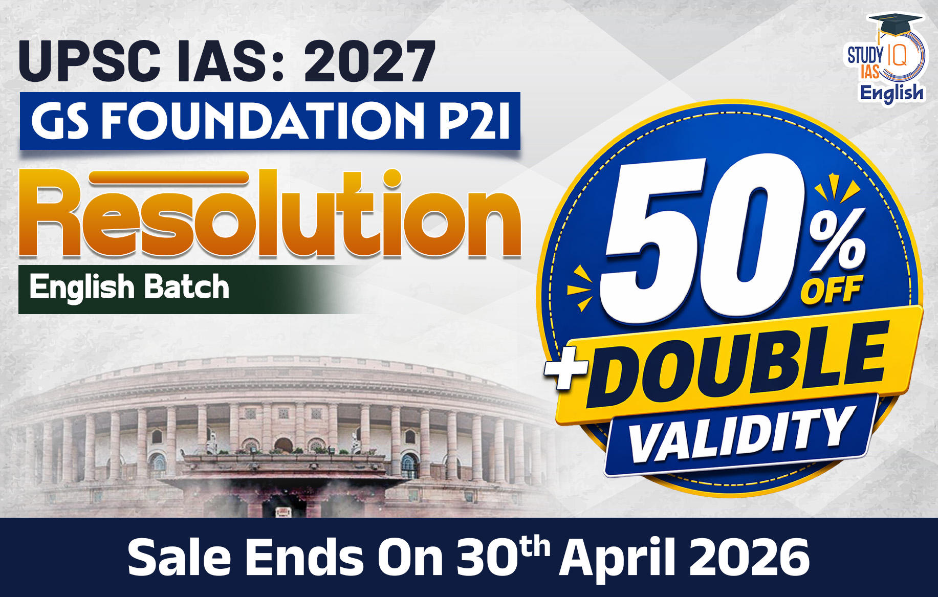 UPSC IAS Live GS P2I Foundation 2027 Resolution April Morning English ...