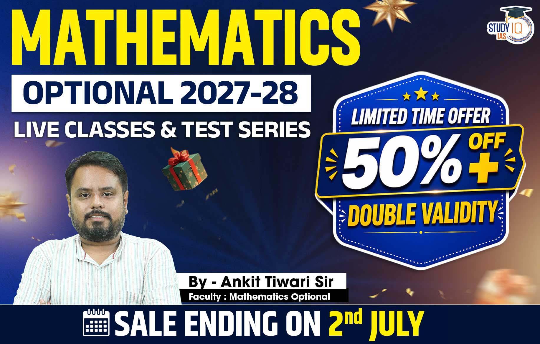UPSC IAS (Mains) Mathematics Optional Live 2027-28 (Comprehensive) July ...